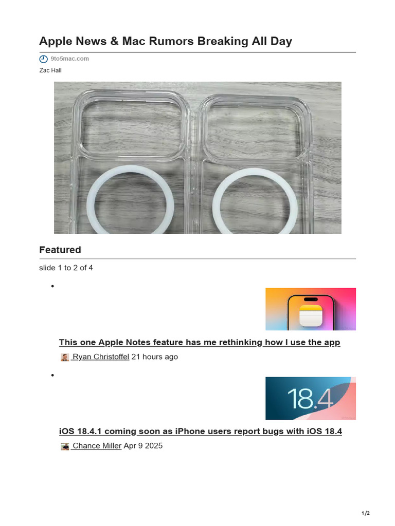 Apple News Mac Rumors Breaking All Day | PDF