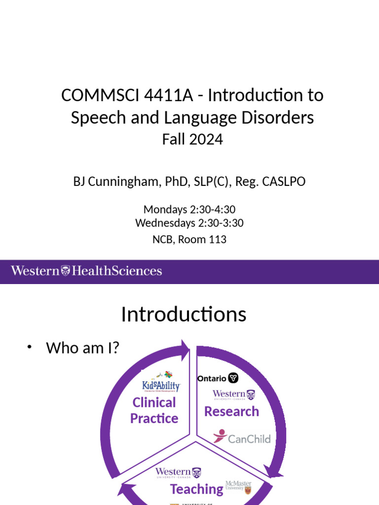 1 4411a Syllabus and Intro To CSD 2024 - To Post | PDF | Speech ...