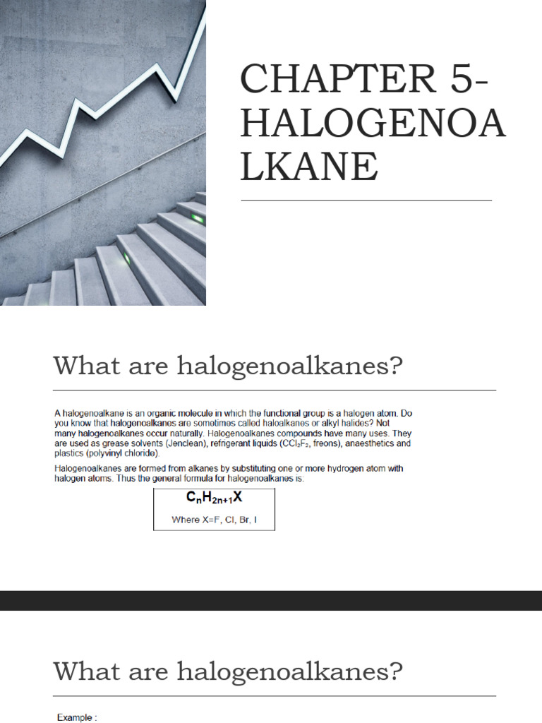 Chapter 5 - Halogenoalkane | PDF