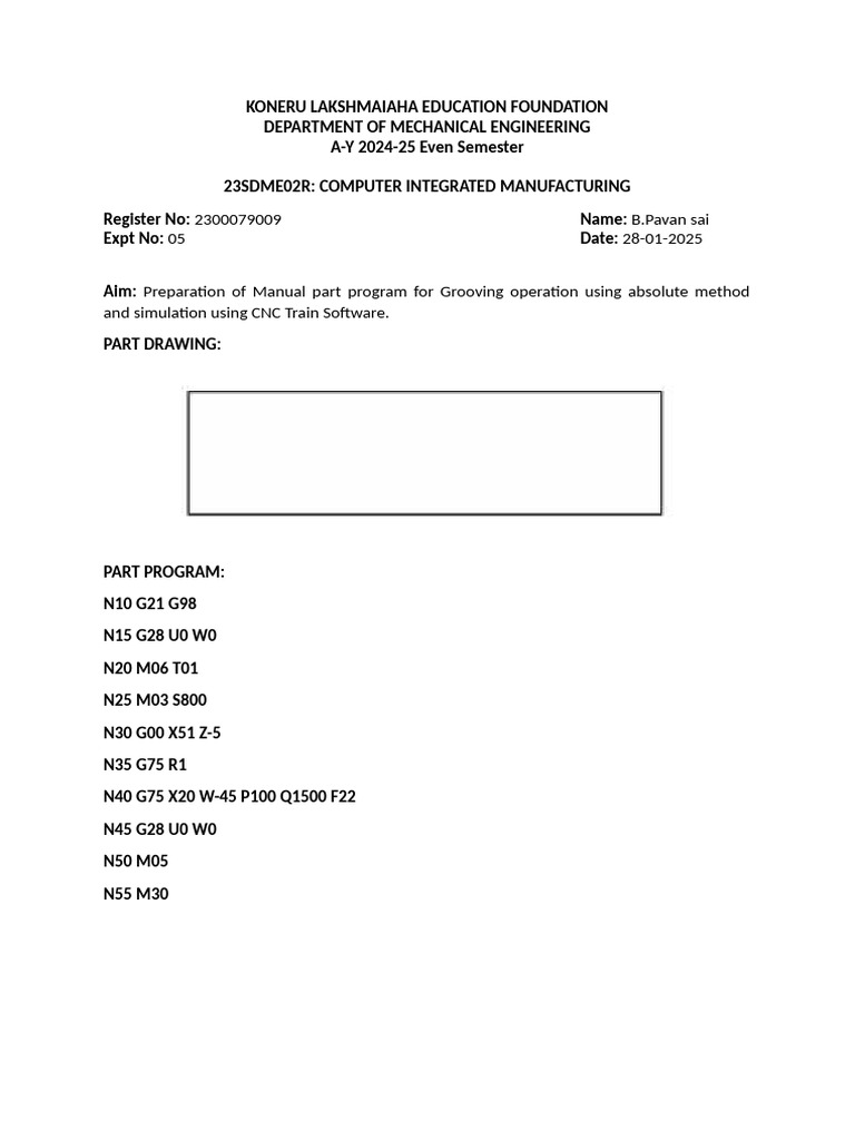 Grooving Cycle 2300079009 | PDF