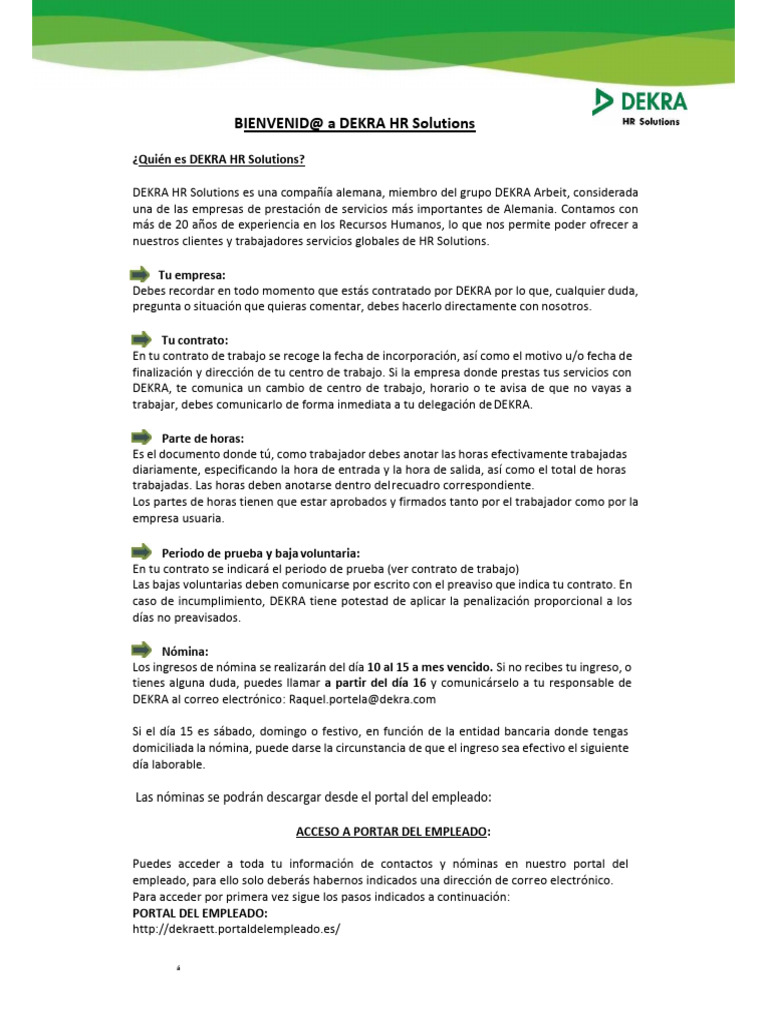 Bienvenida Dekra 2024 | PDF | Empleo
