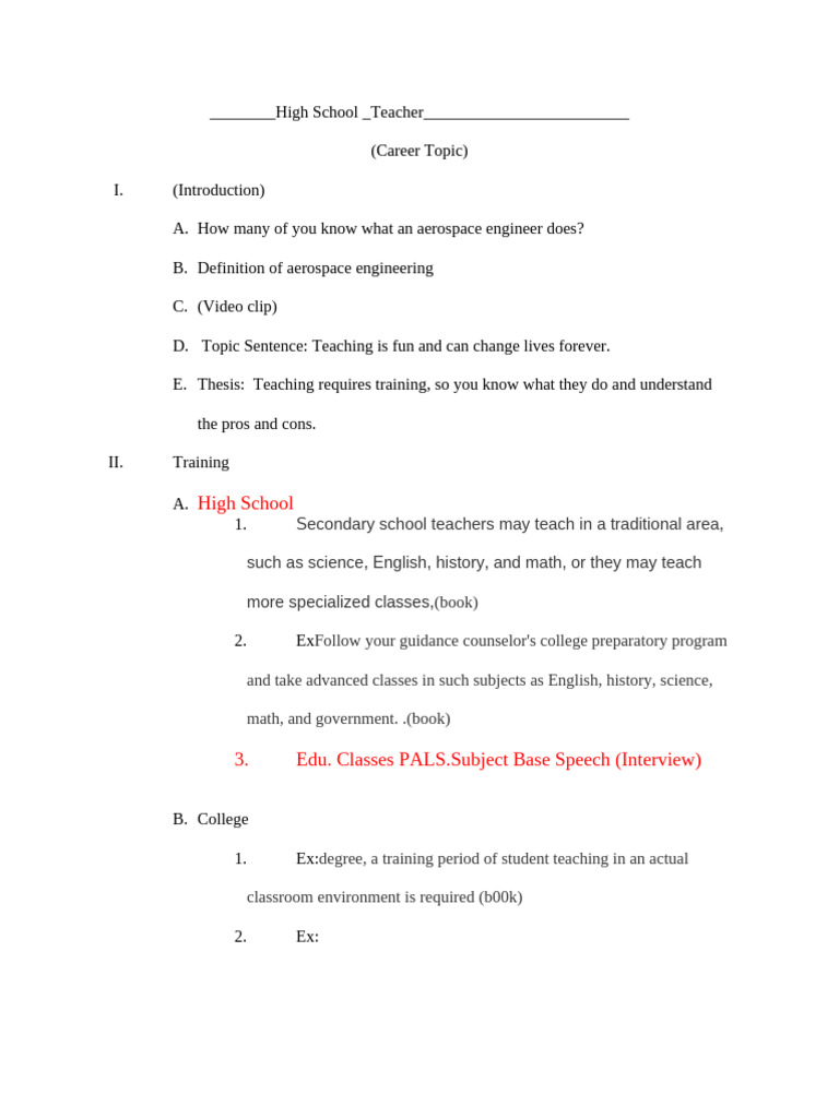 High School Teacher Career Overview | PDF