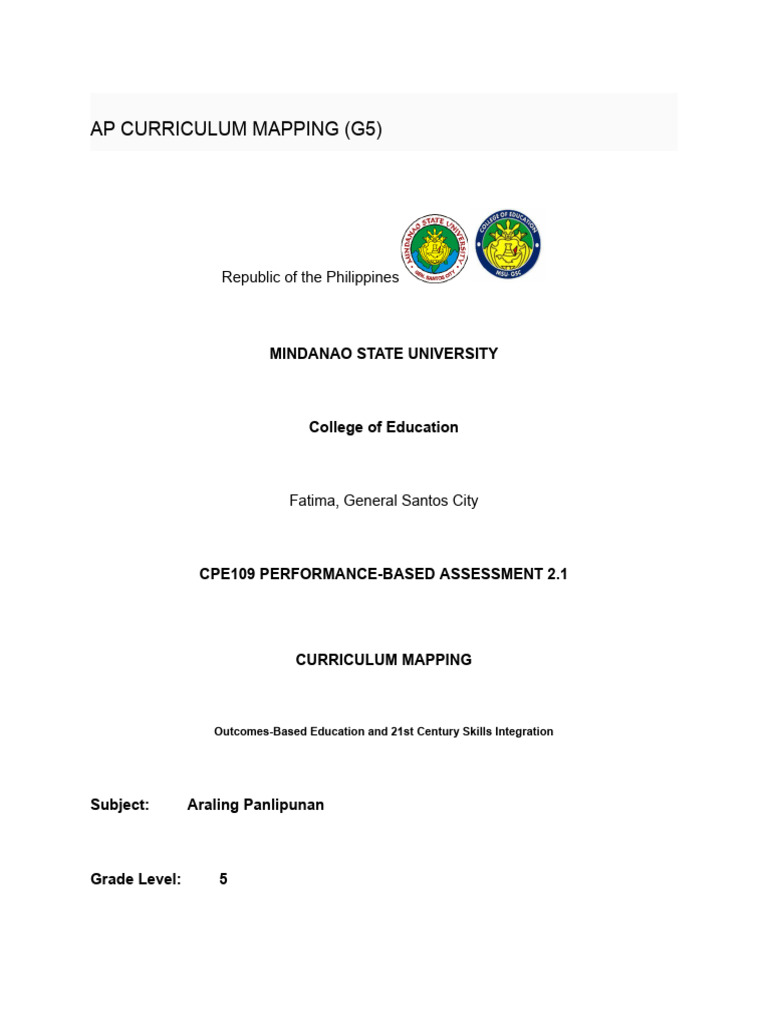 A.P. Grade 5 Quarter 1 | PDF