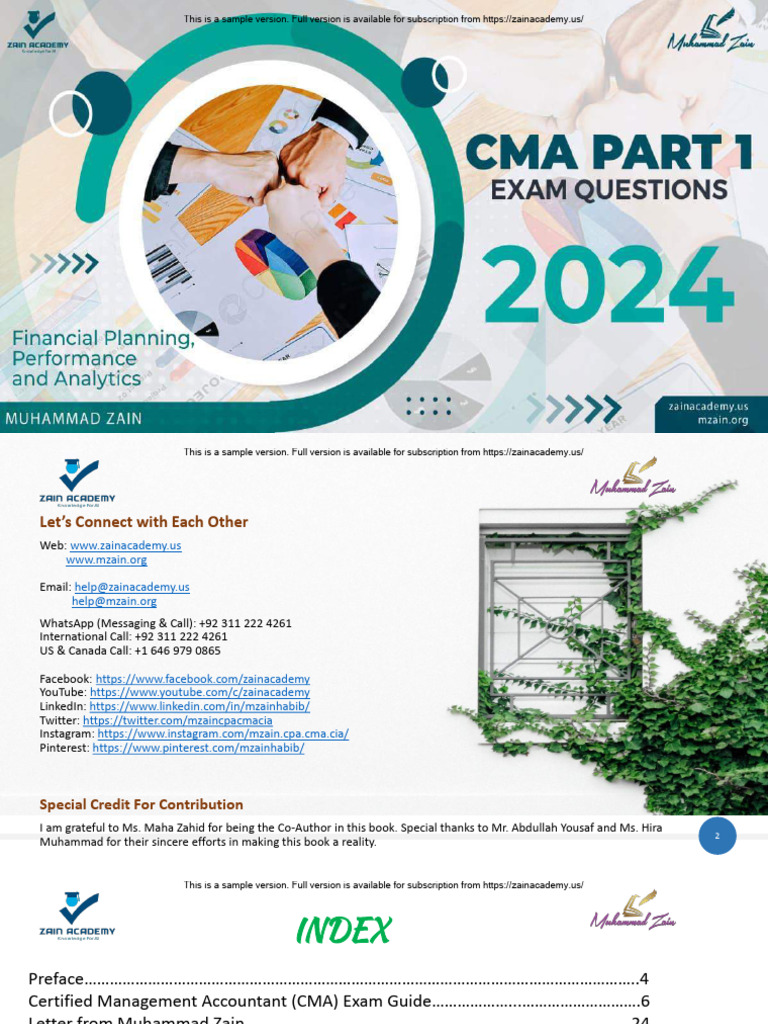 CMA Part 1 Exam Guide and Resources | PDF | Depreciation | Book Value