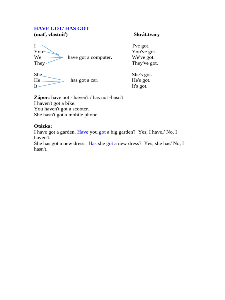 HAVE GOT | PDF
