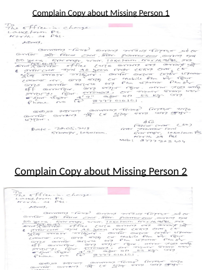 PPT of Missing Person | PDF
