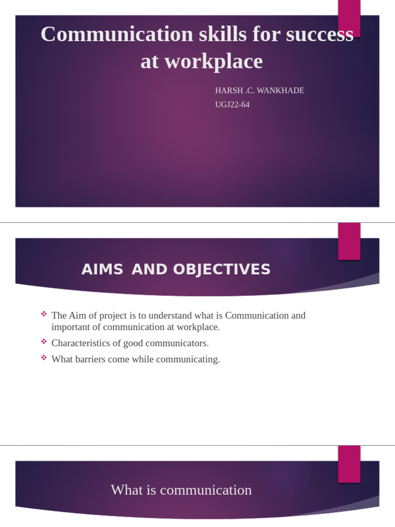 Effective Workplace Communication Skills | PDF | Communication ...