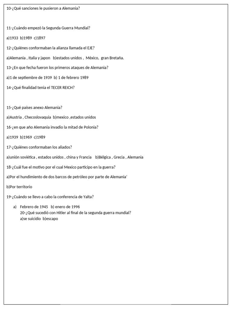 Examen de Historia Josue Francisco Hernandez Dionicio | PDF