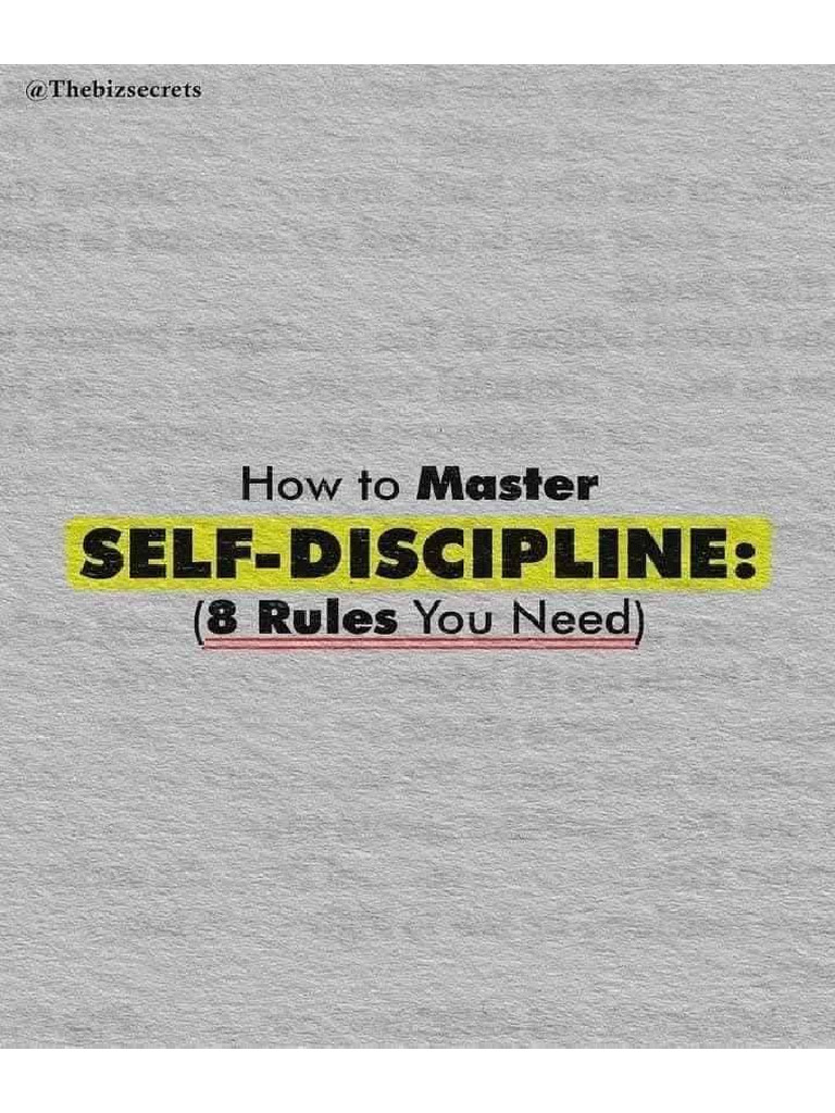 How To Master Self Discipline | PDF