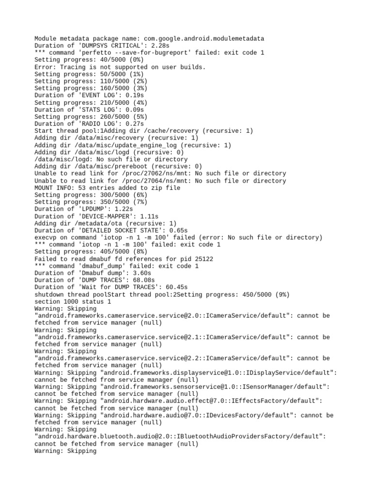 Bugreport X6516 GL SP1A.210812.001 2025 02 01 21 50 12 Dumpstate - Log 26061 | PDF | Computer ...