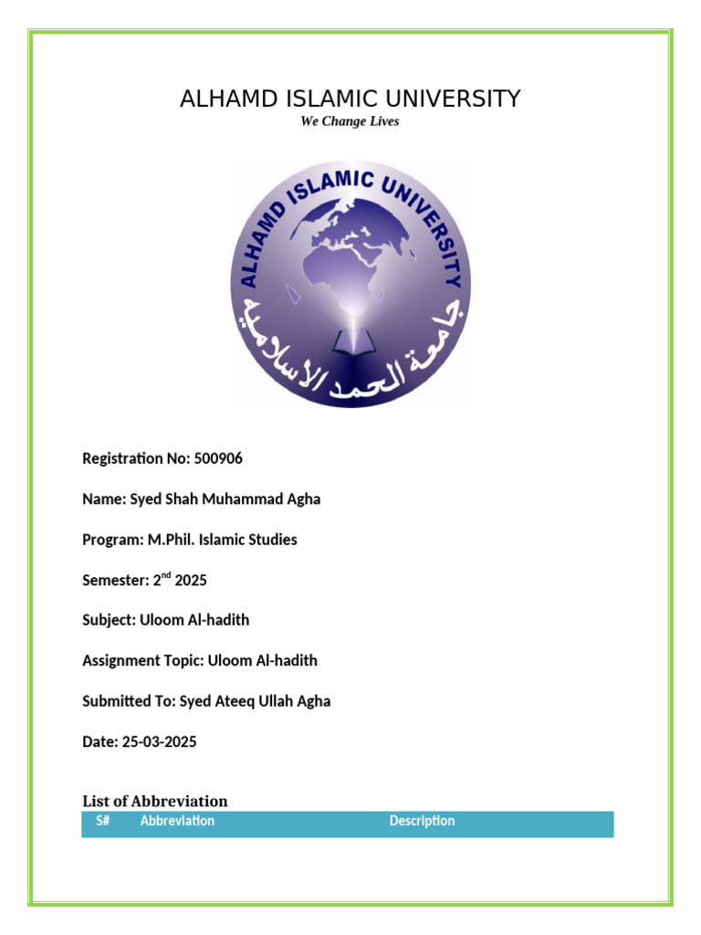 Assignment Format | PDF