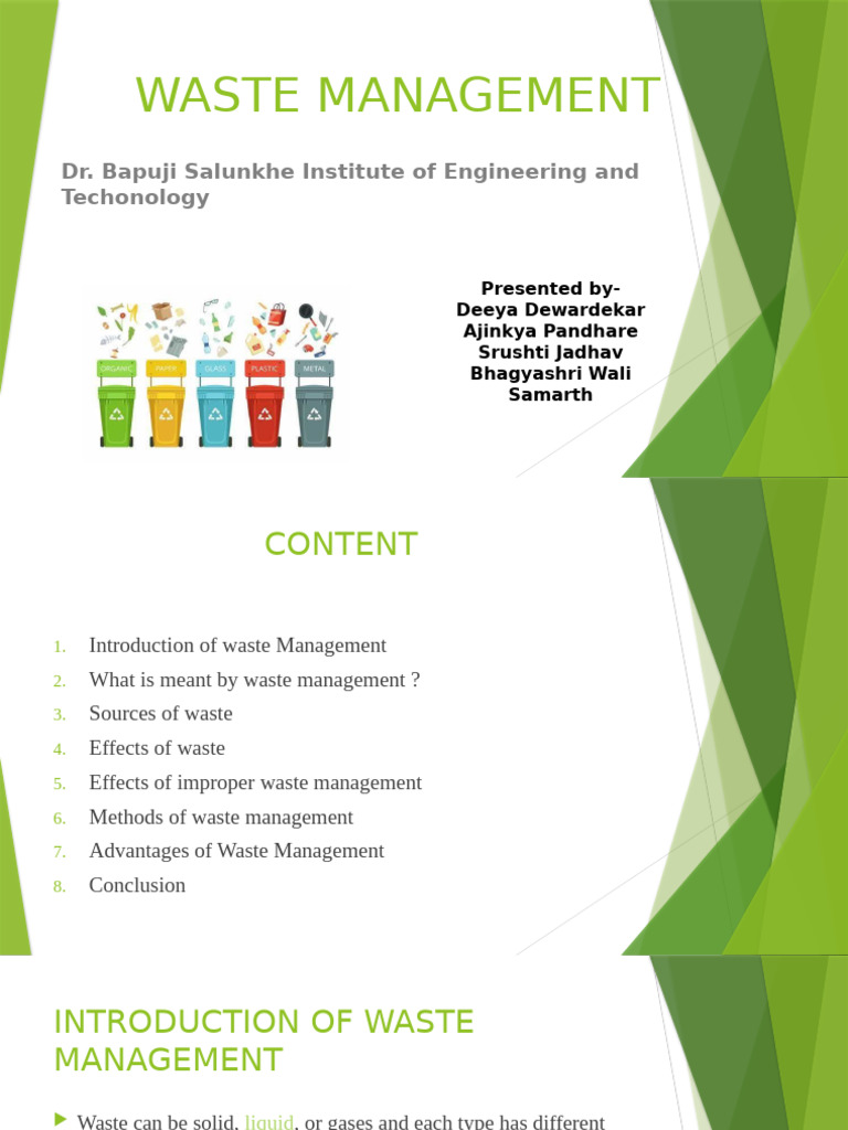 Overview of Waste Management Methods | PDF | Waste | Waste Management