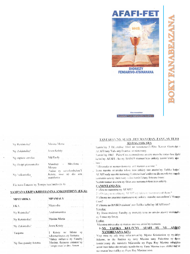 BOKY FANABEAZANA AFAFI FET | PDF