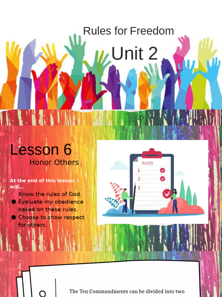 G9 Unit2 Lesson6 - Honor-Others | PDF | Ten Commandments | Greed