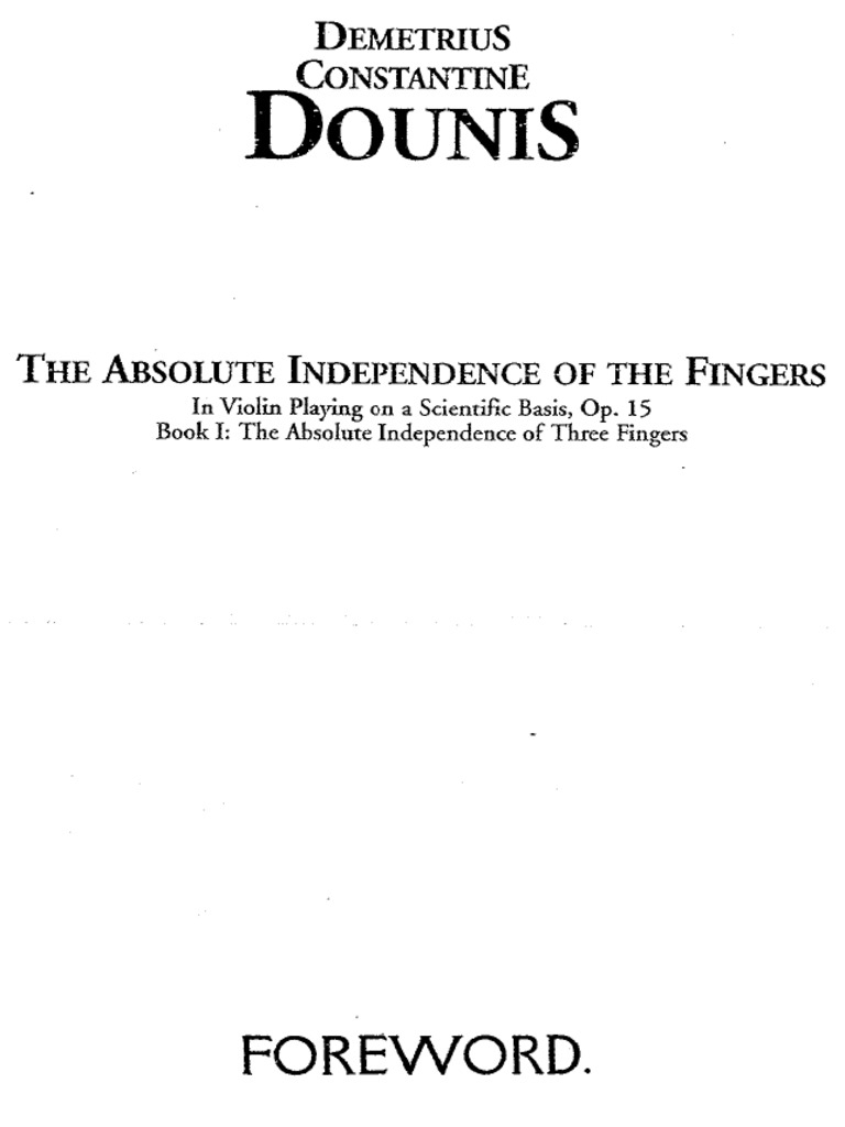 Dounis' Viola Finger Independence | PDF