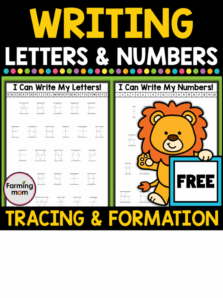 AlphabetTracingLettersandNumberWritingPracticeWorksheetsFreebie-1 | PDF