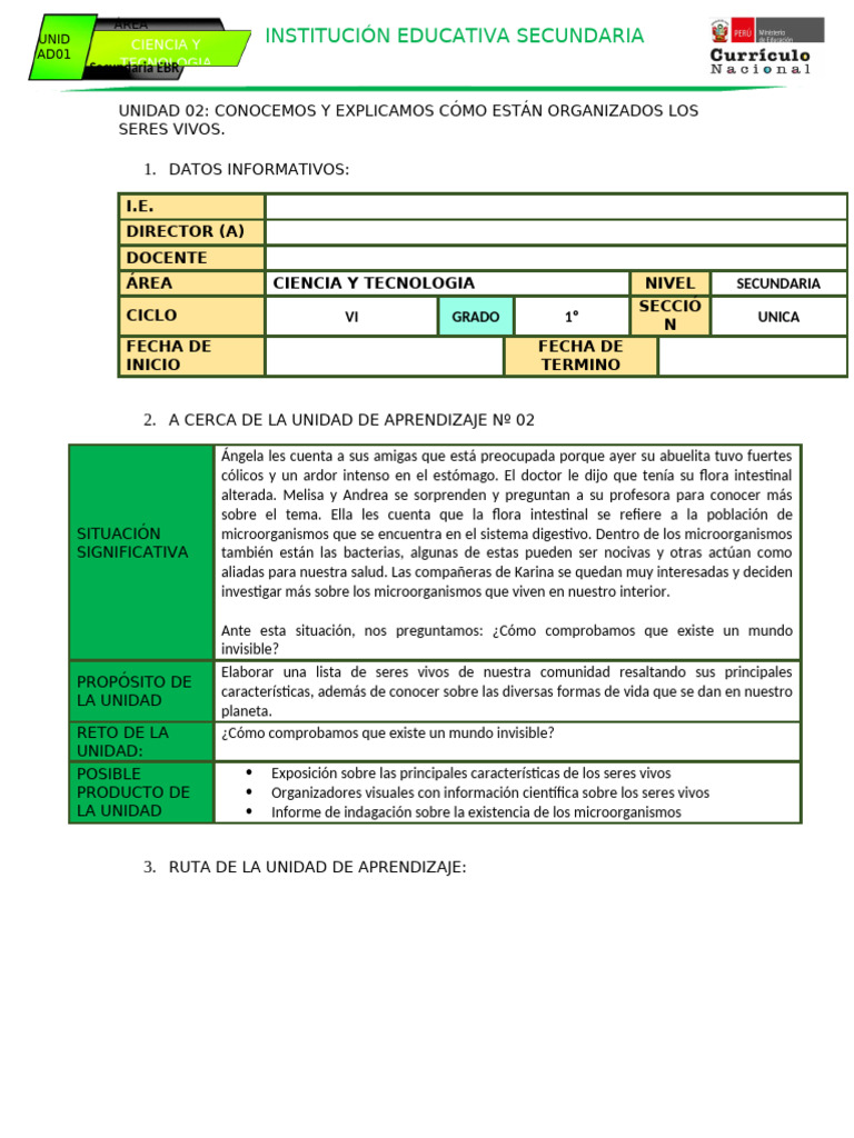 1º UNIDAD 2 CYT | PDF | Las bacterias | Investigación cuantitativa