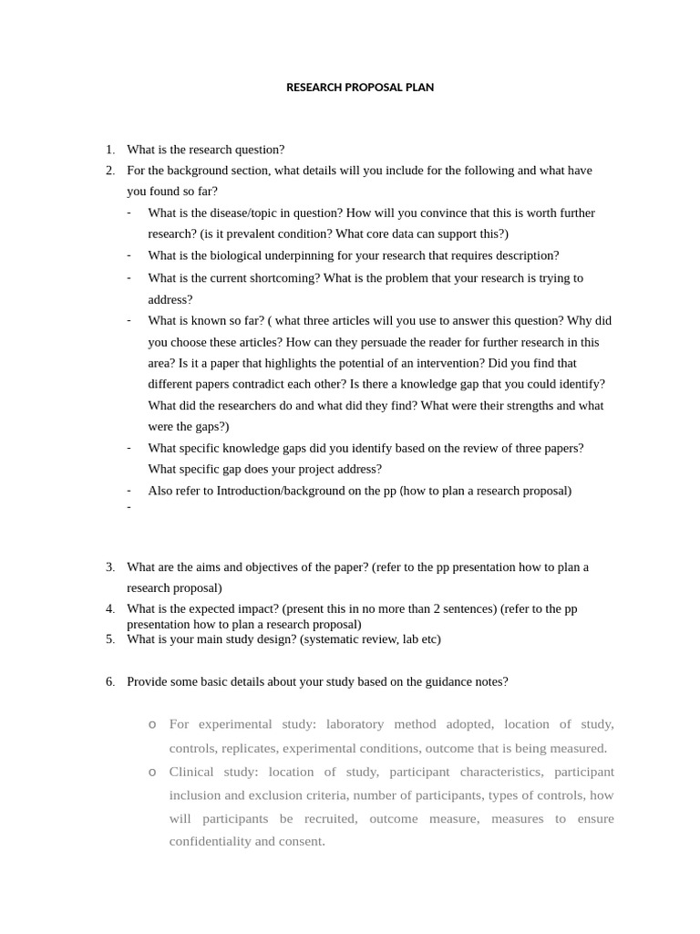 Research Proposal Plan BP2025 | PDF | Systematic Review | Scientific Method
