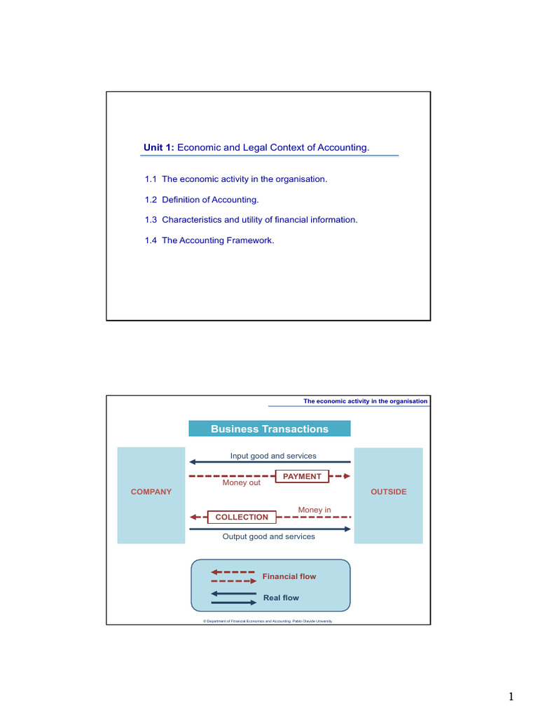 Economic Context and Definition of Accounting | PDF | Economics ...