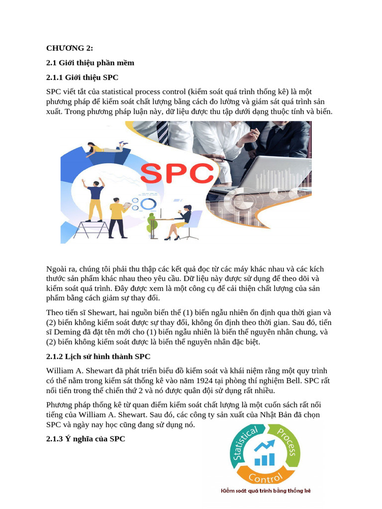 Chương 2: 2.1 Giới thiệu phần mềm 2.1.1 Giới thiệu SPC | PDF