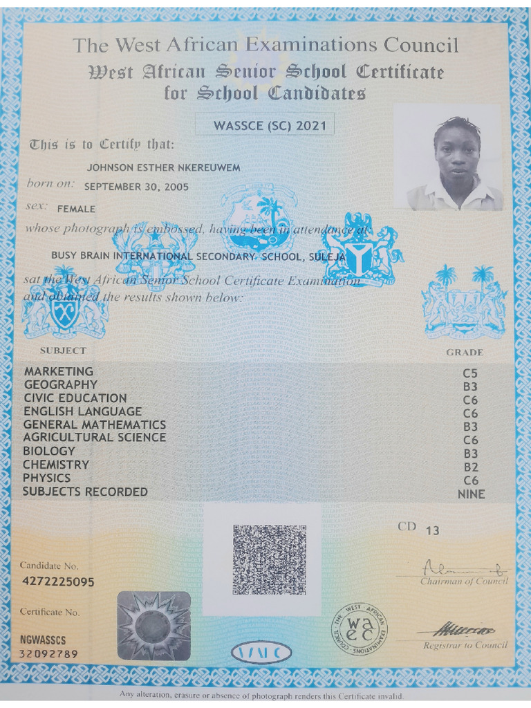 WAEC Result | PDF