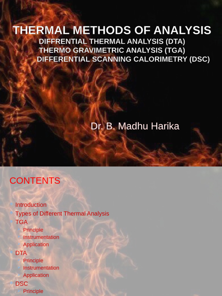 Thermal Methods of Analysis | PDF | Differential Scanning Calorimetry ...