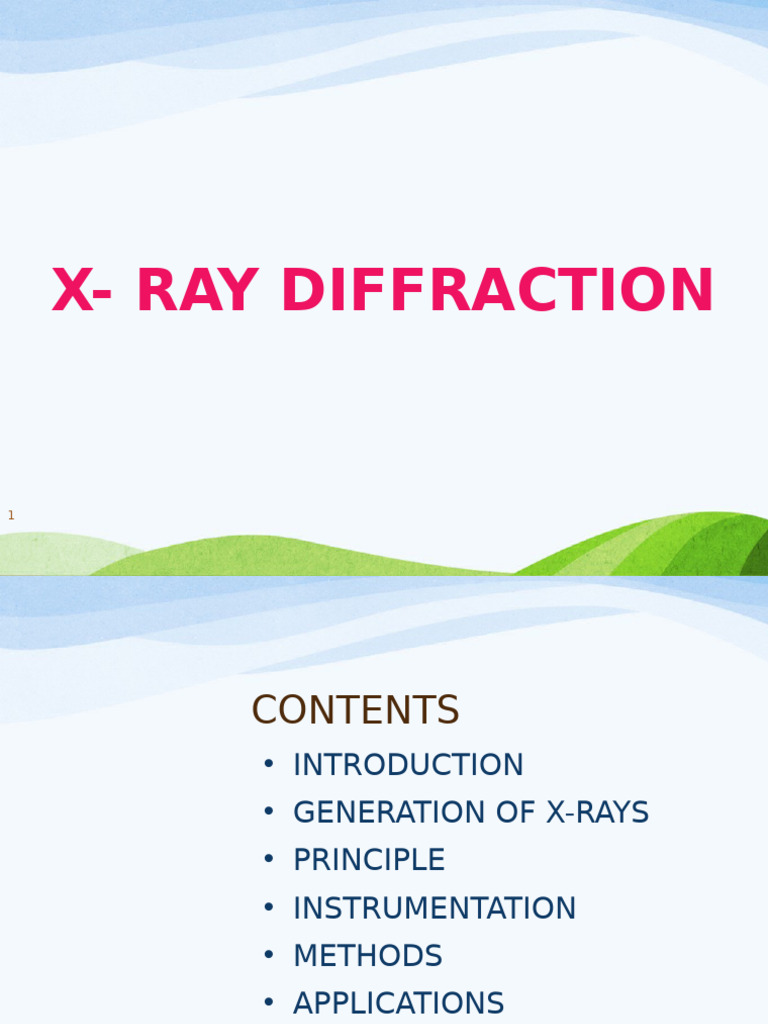 x Ray Diffraction | PDF | X Ray | X Ray Crystallography