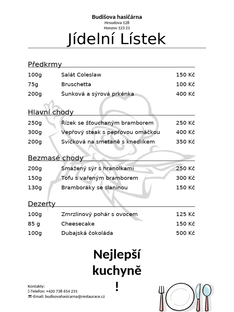 Jídelní Lístek | PDF