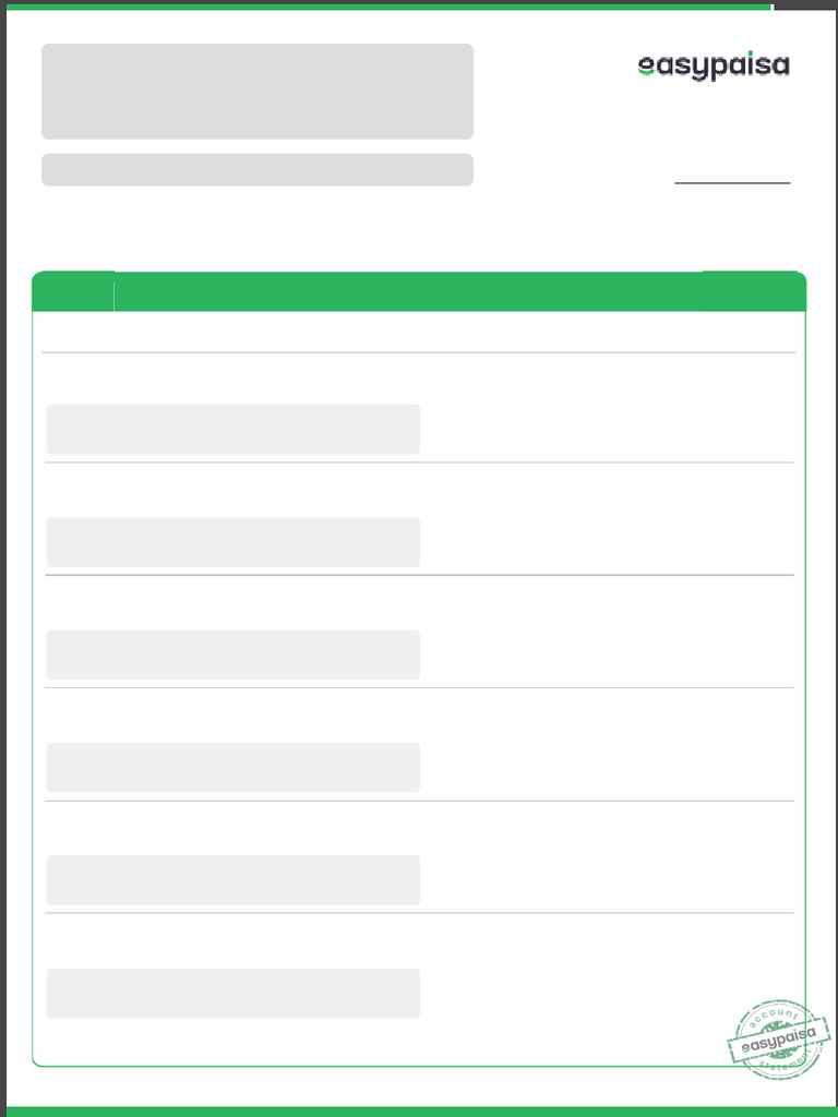 EasyPAisa Statement | PDF | Wire Transfer | Annual Percentage Rate
