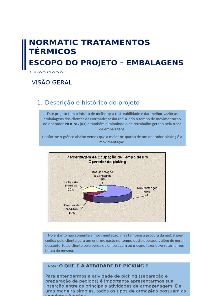 Gestão Eficiente de Embalagens Normatic | PDF | Tempo