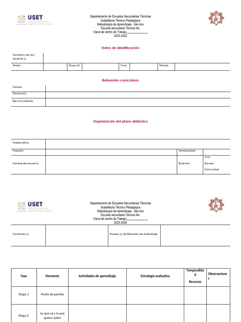 FORMATO APRENDIZAJE-SERVICIO. | PDF | Aprendizaje | Comunicación humana