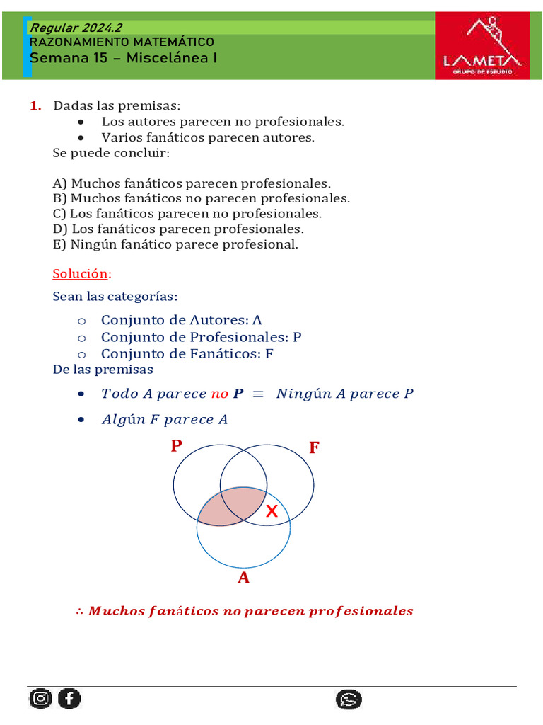 AGreg - RM Sem 15.1.miscelánea I (Solucionario) | PDF | Geometría del plano euclidiano | Objetos ...