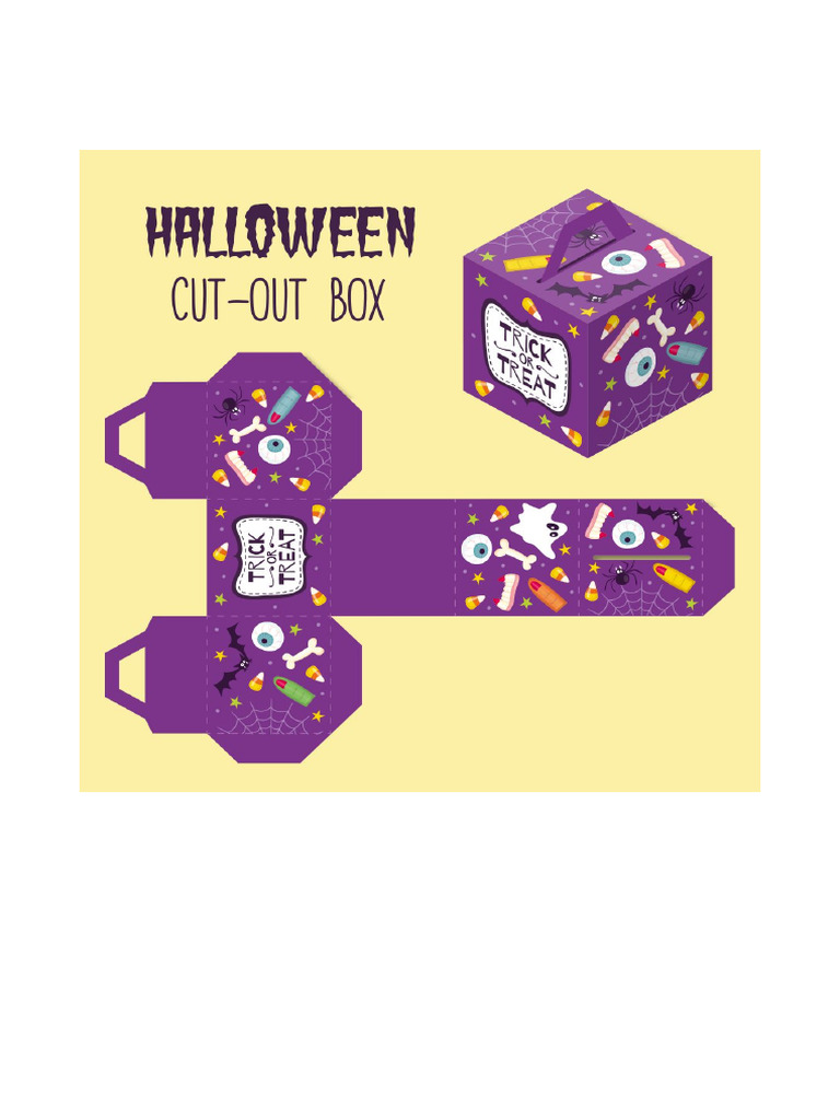 Printable Halloween Party Favor Boxes 289357.Jpg | PDF