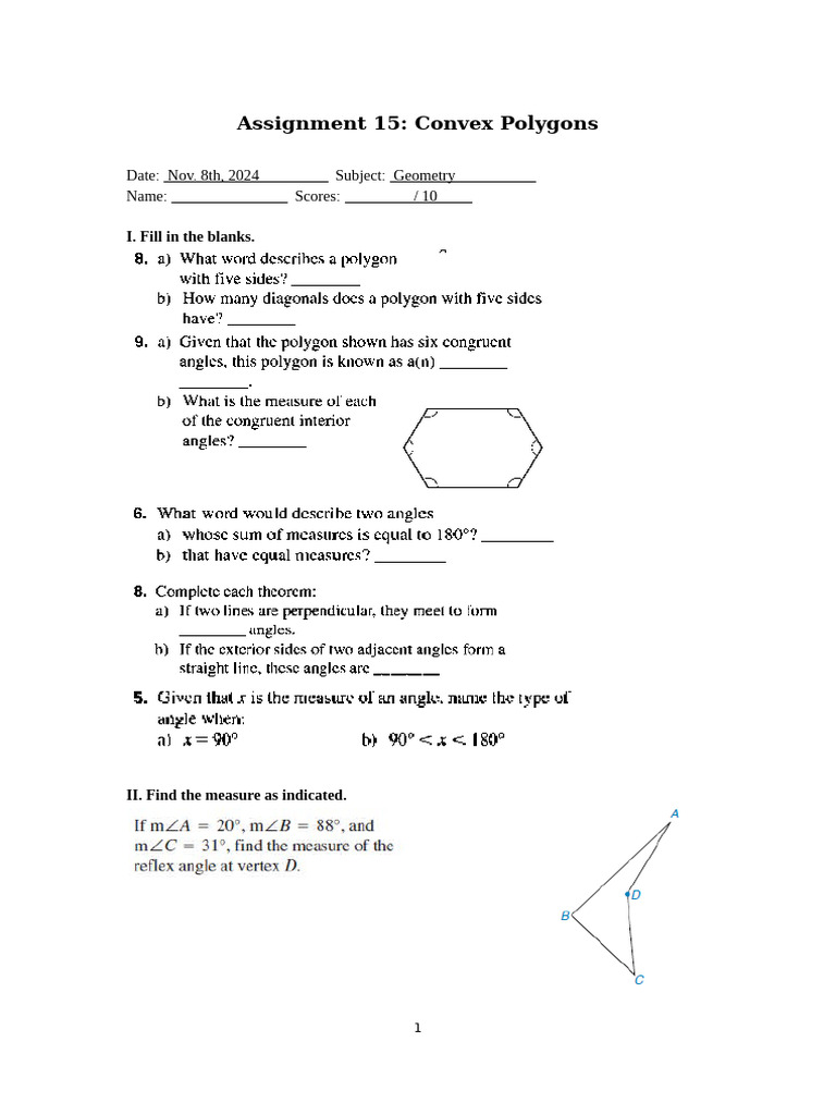Assignment 15 - Convex Polygons | PDF