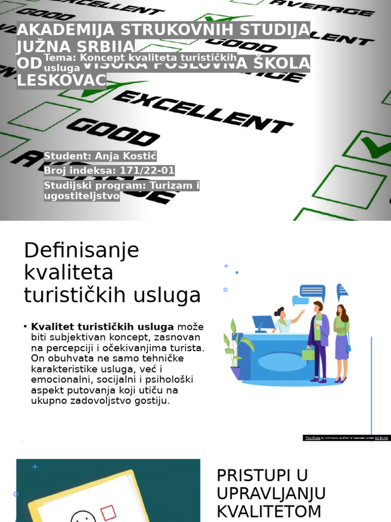 Koncept kvaliteta turističkih usluga (1) | PDF