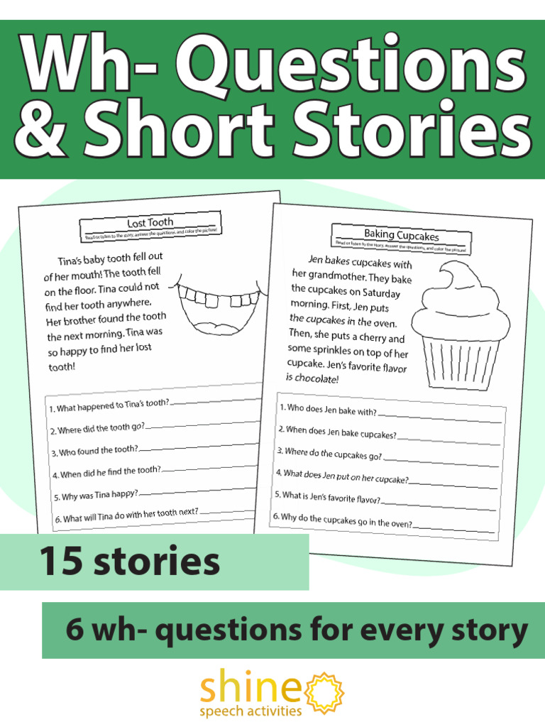6 Wh-Questions For Every Story: 15 Stories | PDF | Dinosaurs