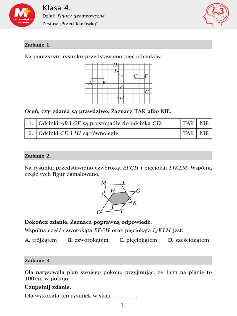kl4 04 Figury Geometryczne Zad | PDF