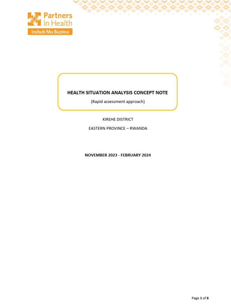 Kirehe District Health Situation Analysis | PDF | Health Care ...