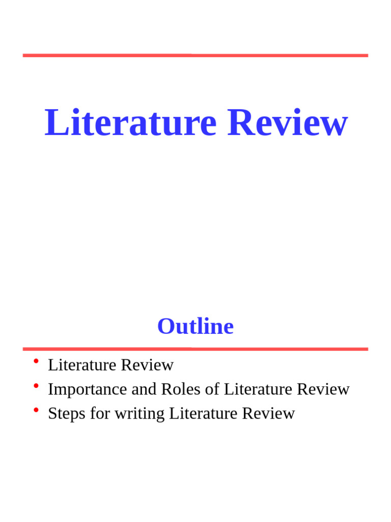 Essential Steps for Writing a Literature Review | PDF | Literature Review