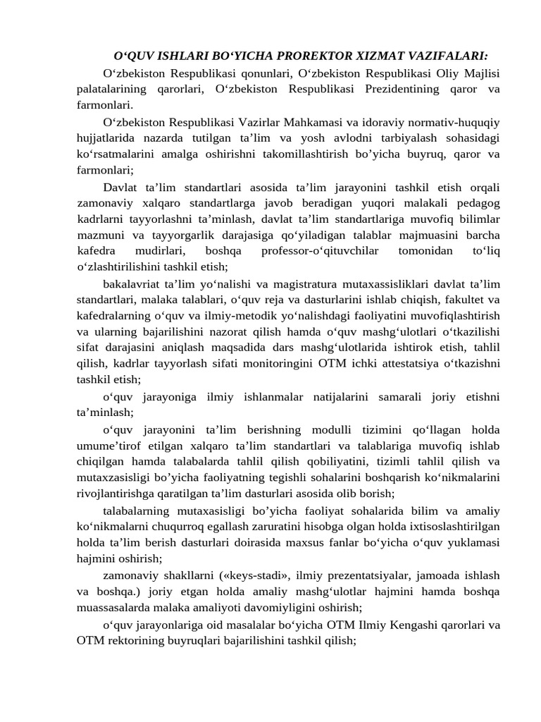 Prorektor | PDF
