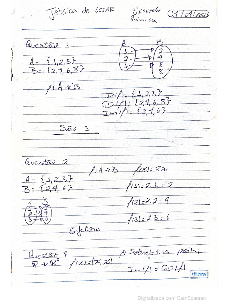 Atividade Cálculo A - Jéssica Cezar | PDF