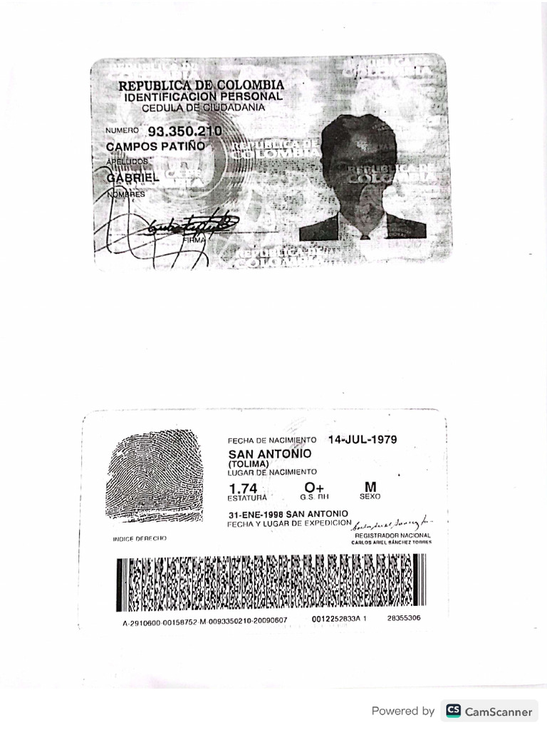 CC - 93350210 - GABRIEL CAMPOS PATIÑO - Gabriel Campos | PDF