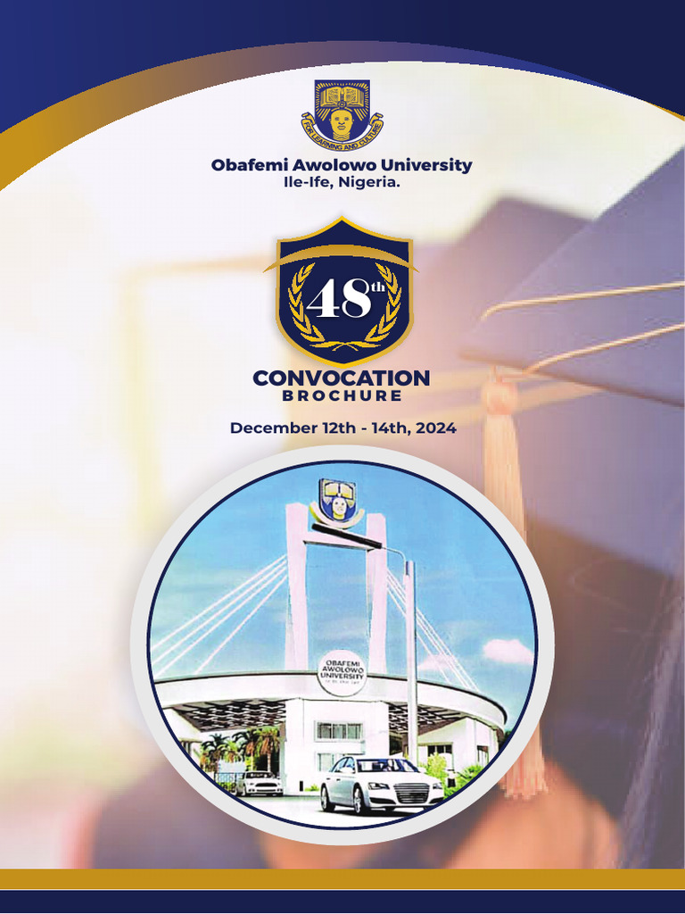 Oau Convocation Brochure 2024 | PDF | Academia | Higher Education