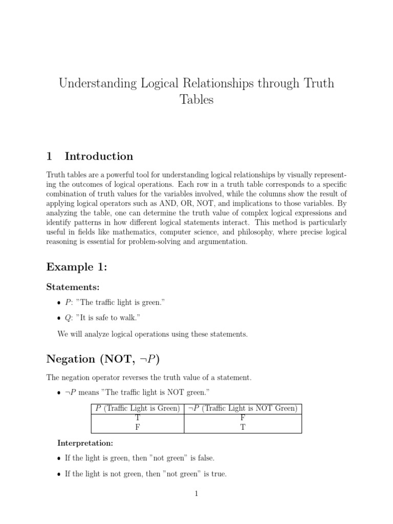 Logical Relationships Through Truth | PDF | If And Only If | Logic