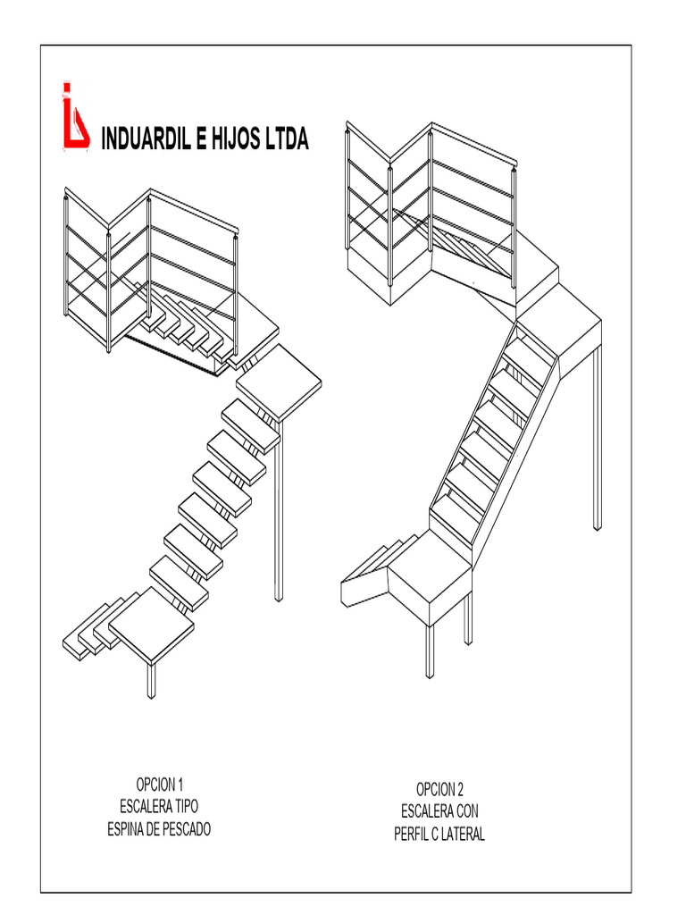 Escaleras Tipo Espina y Perfil C | PDF