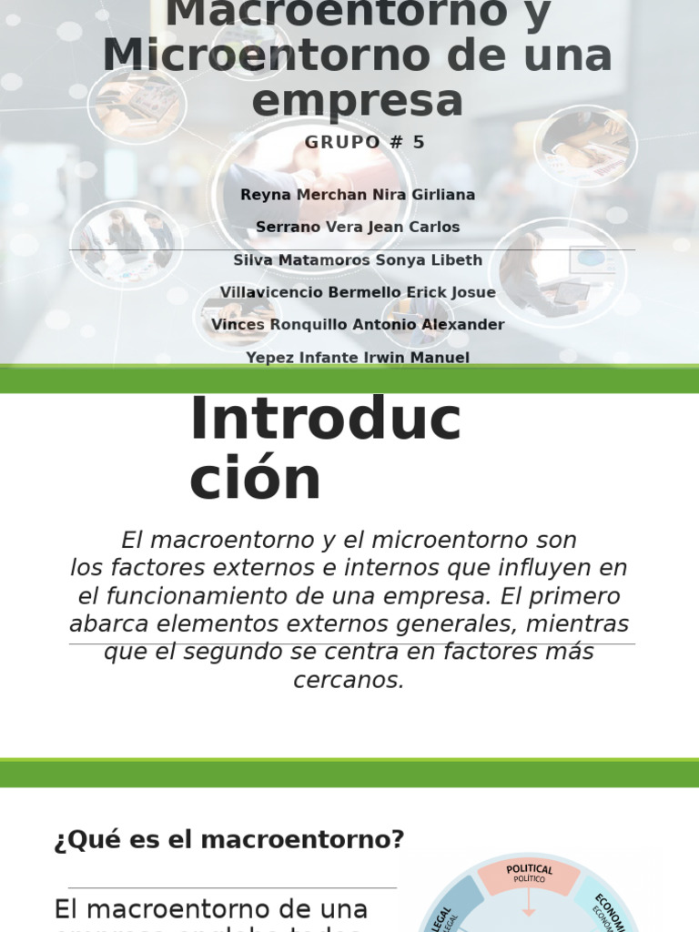 Macroentorno y Microentorno de Una Empresa | PDF | Business | Economias