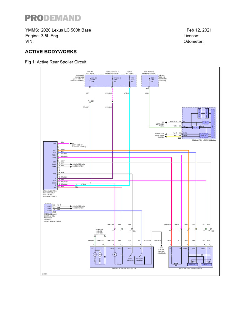 Lexus LC 500h Electrical System Overview | PDF | Fuse (Electrical ...