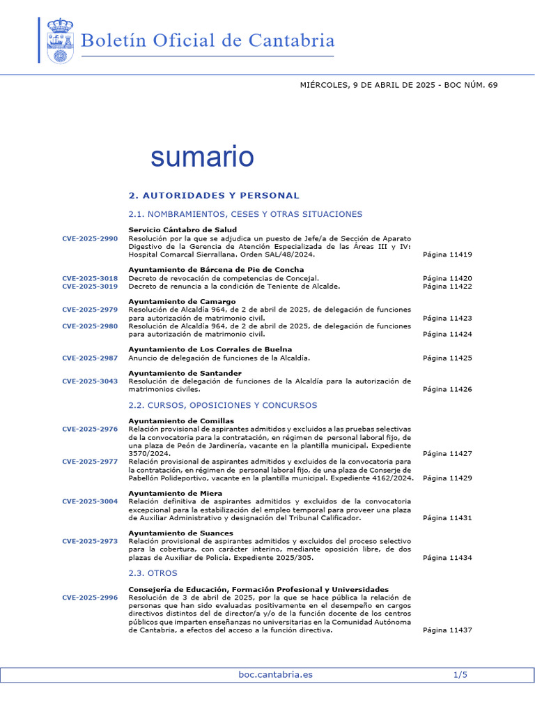 Boc or 69 | PDF | Gobierno local | Alcalde