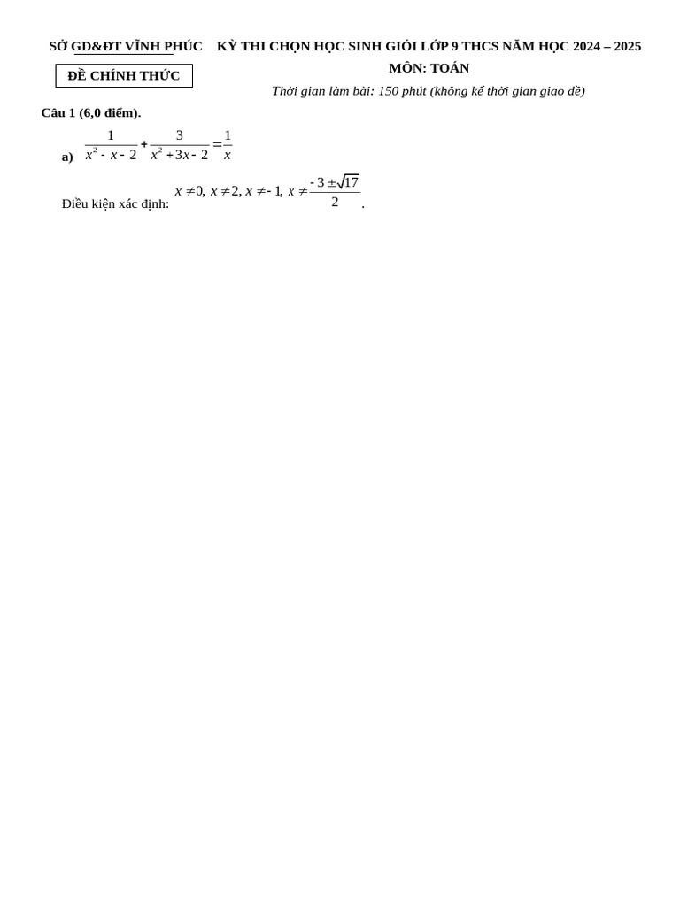 ĐỀ HSG VP 2425 | PDF