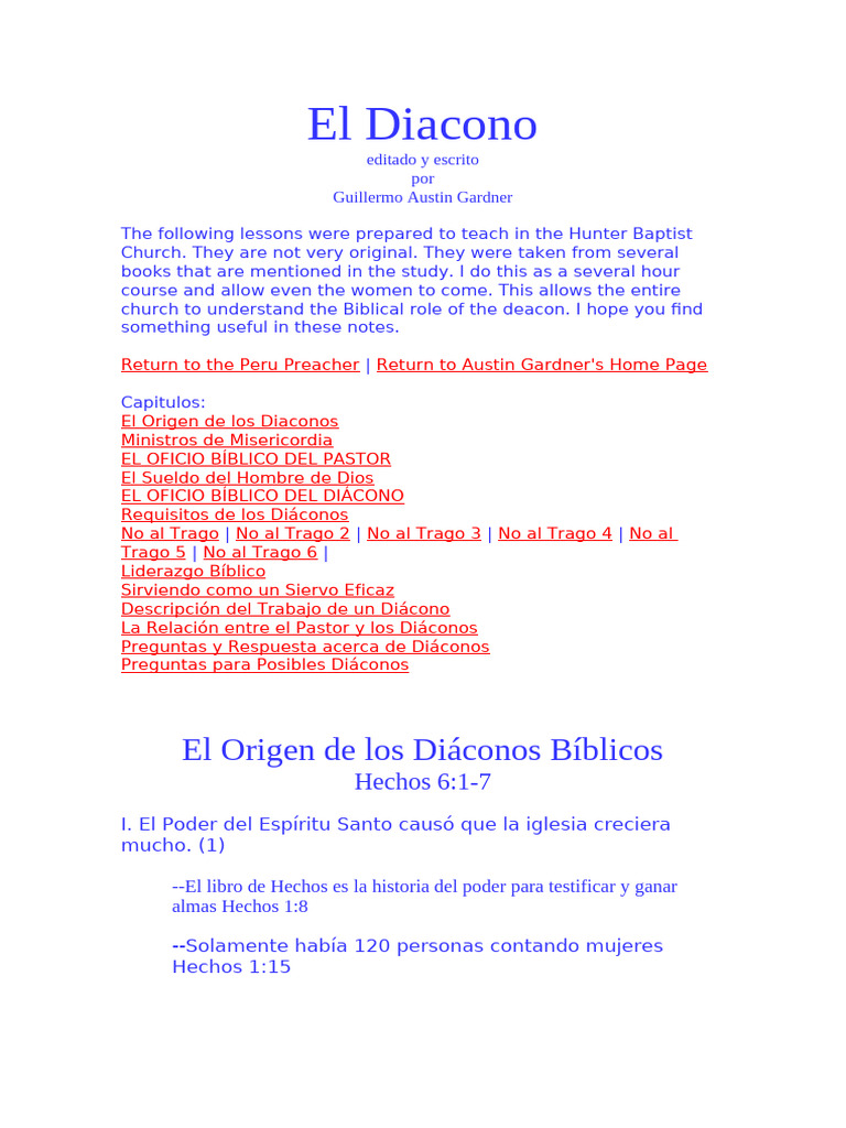 El Rol y Significado del Diácono | PDF | Diácono | Iglesia cristiana